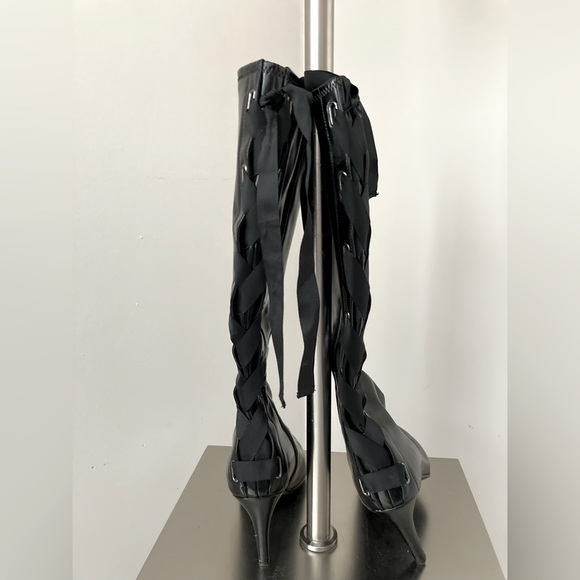 Impo Stretch | Shoes | Impo Stretch Pleather Boots With Heels Lace Up ...